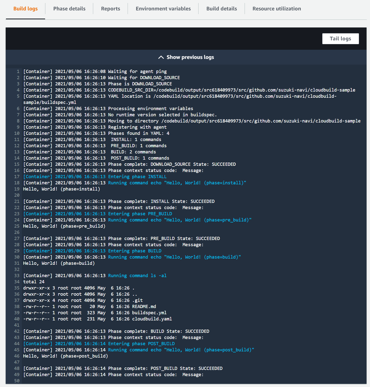 AWS CodeBuildをGitHubリポジトリで動かしてHello, World! #AWS - Qiita