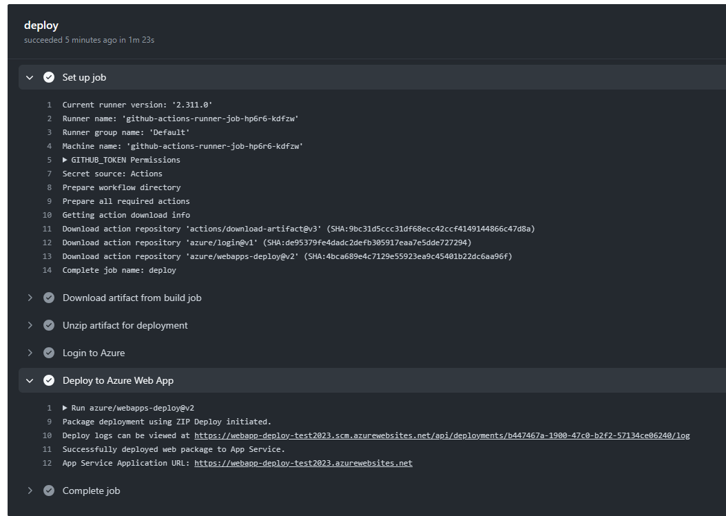 Azure Container Apps Jobs で Github Actions を実行して、private Endpoint で保護された App Service にデプロイする 