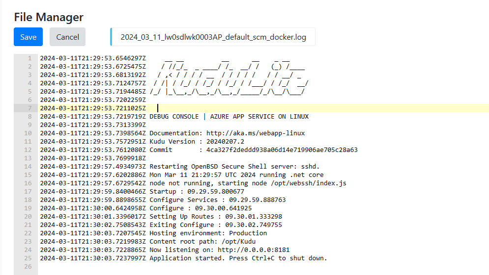 App Service Linux におけるコンテナ起動ログが変わった #Azure - Qiita