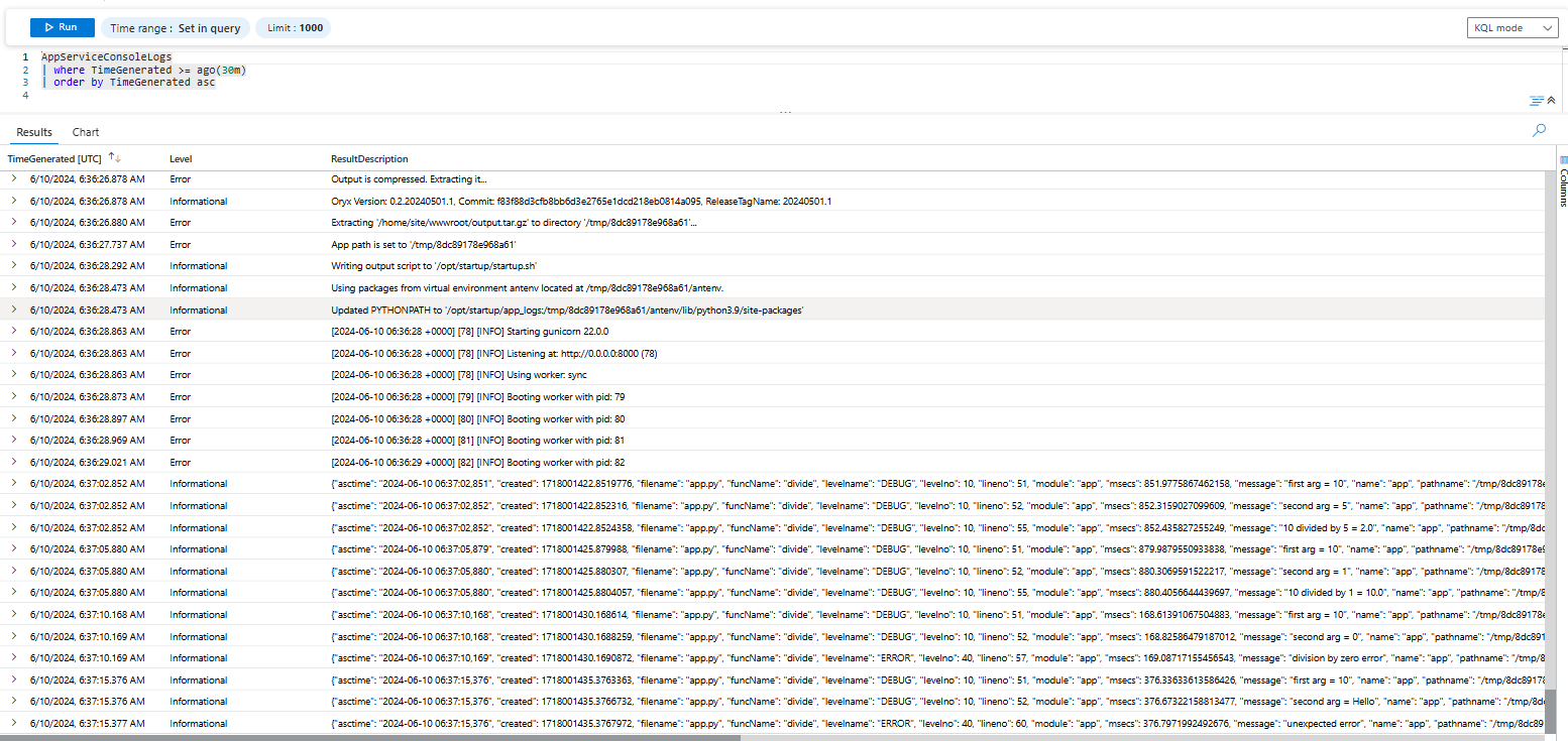 Azure App Service Linux Python のログを見やすくする工夫 #AppService - Qiita