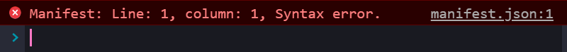 manifest.json の Manifest: Line: 1, column: 1, Syntax error. エラーの解決方法 #解決方法 - Qiita