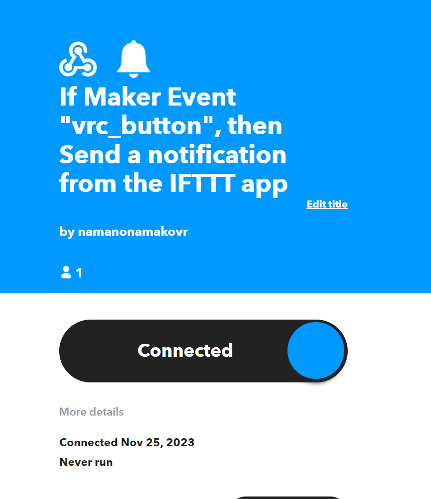 【VRChat】プログラミング無しでVRChat内から現実に干渉するギミックを作る #IFTTT - Qiita