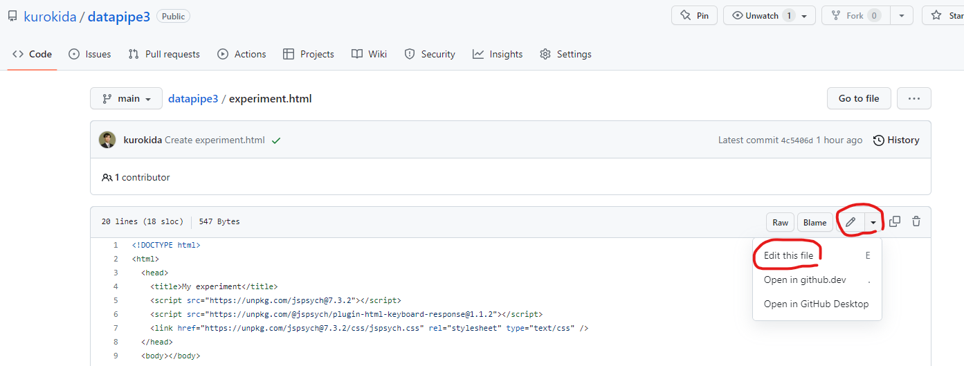 サーバー環境を持たずに jsPsych でオンライン実験 - DataPipeのご紹介 - プログラムもデータもオープンに。 #GithubPages - Qiita