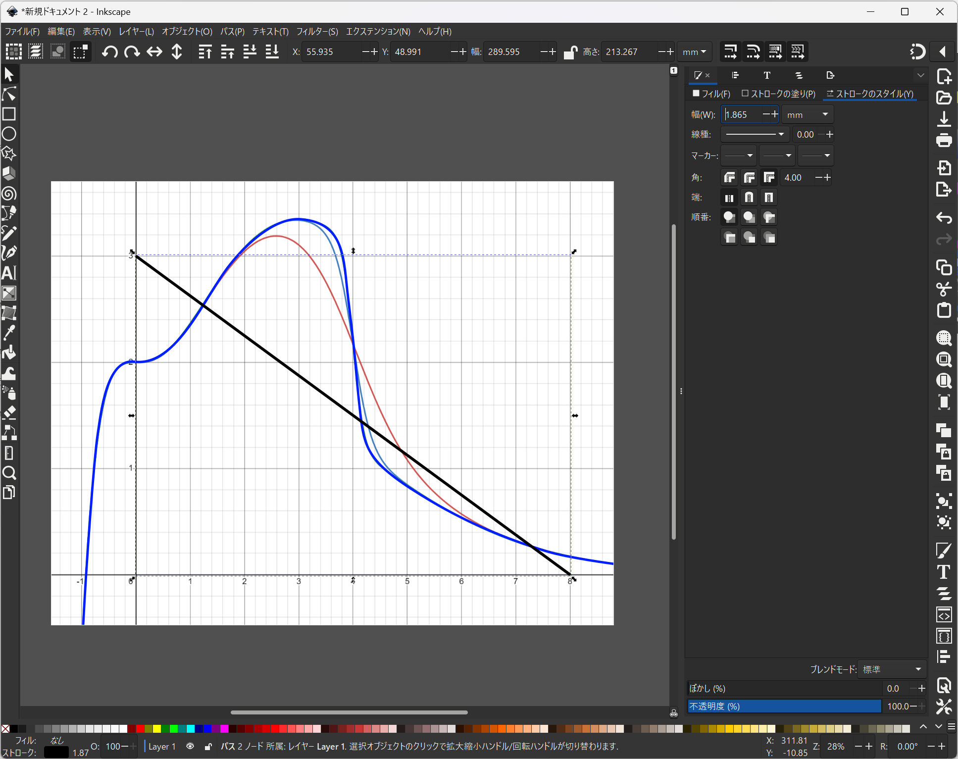 【Python】グラフから値を抽出し，関数にする【SVG】 #ベジェ曲線 - Qiita
