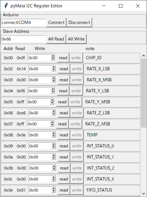 Ardino-firmata-pyMataを使ったI2Cセンサー接続GUIを作る #Python - Qiita