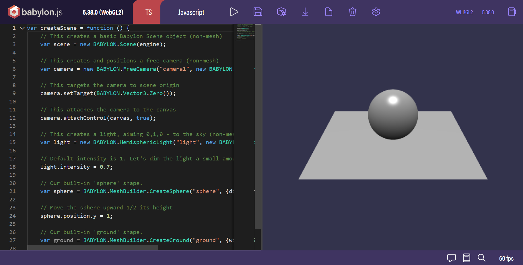 【Babylon.js】Playgroundで遊んでみよう #JavaScript - Qiita