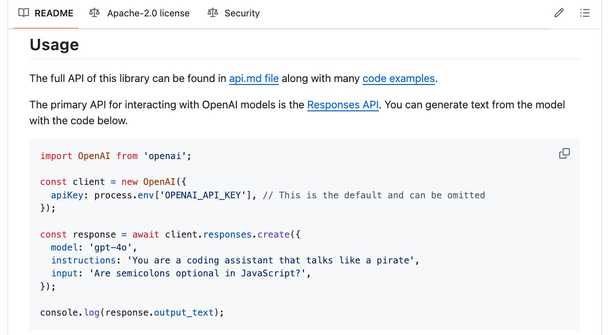 Node.js で OpenAI の 新API（Responses API）をシンプルに試す #JavaScript - Qiita