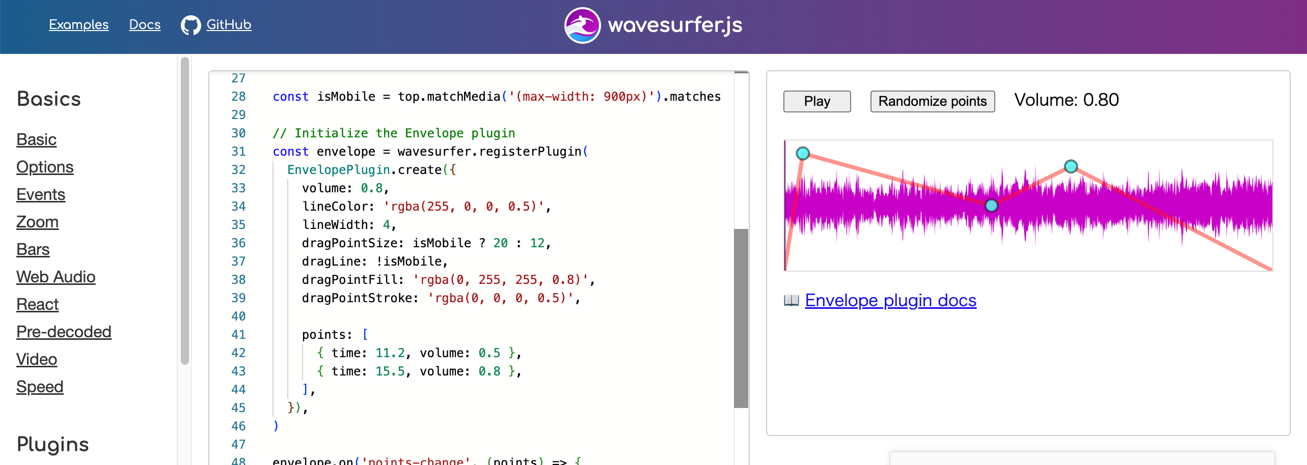wavesurfer.js での簡単に波形表示（インタラクティブな音声再生も可能）を p5.js Web Editor上で動かす #JavaScript - Qiita