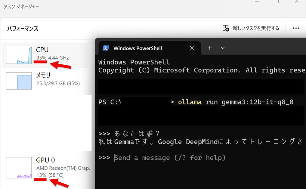 Windows でローカルLLM： Ollama で Gemma 3 を軽く試す #ollama - Qiita