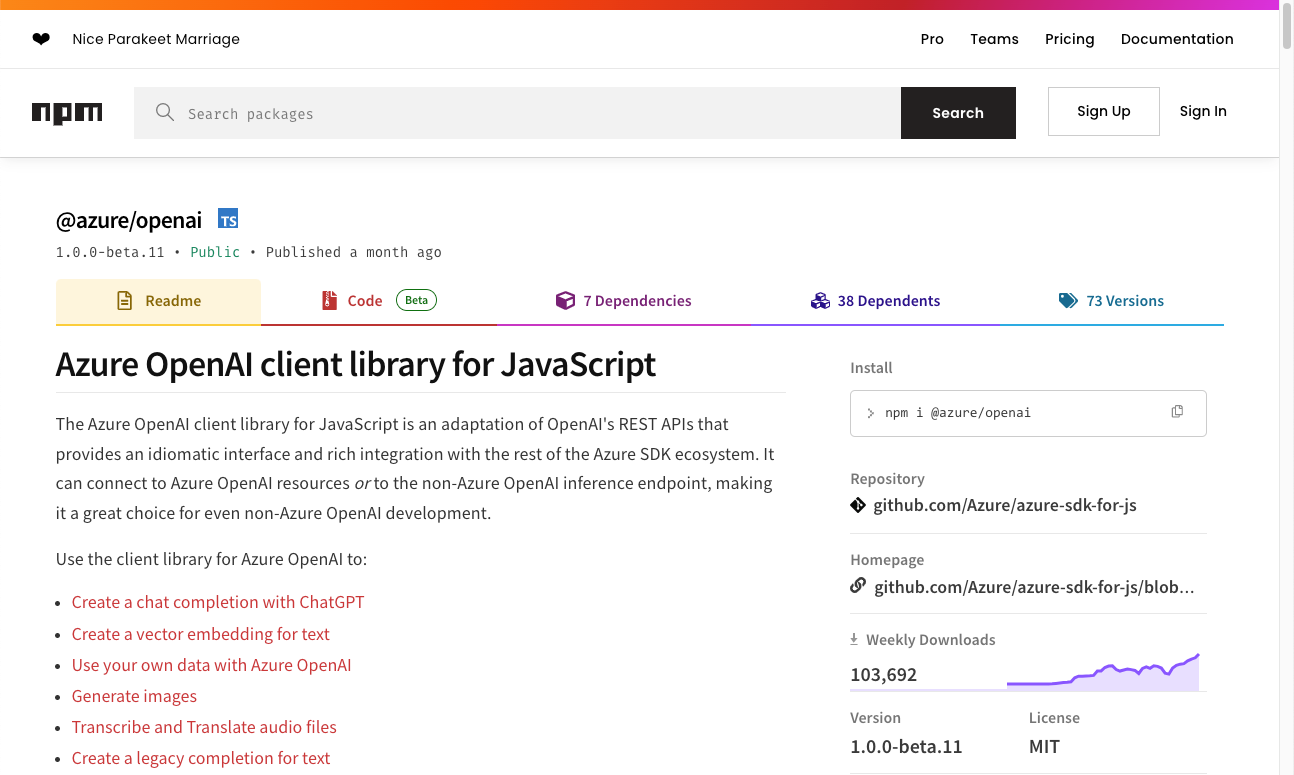 【小ネタ】Node.js用の OpenAI パッケージ（OpenAI版・Azure版）を軽く見比べてみる #JavaScript - Qiita