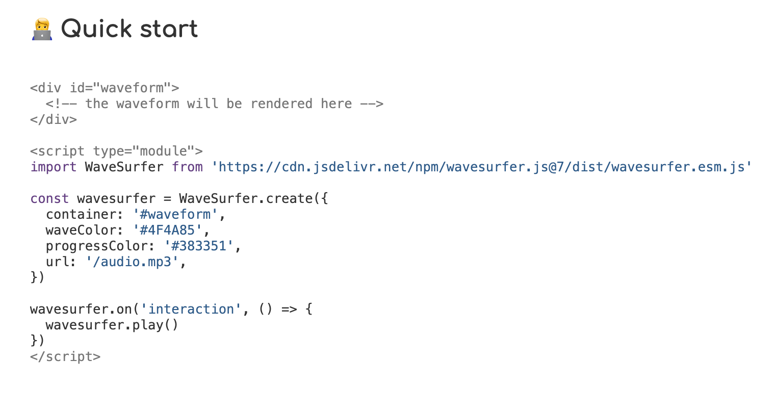 wavesurfer.js での簡単に波形表示（インタラクティブな音声再生も可能）を p5.js Web Editor上で動かす #JavaScript - Qiita