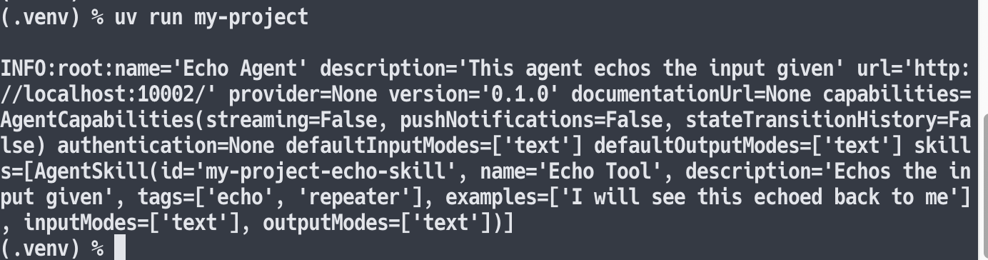 【Agent2Agent Protocol】 公式の Python を使った A2Aチュートリアルのサーバー立ち上げまでを試す（バグの対処も） #Google - Qiita