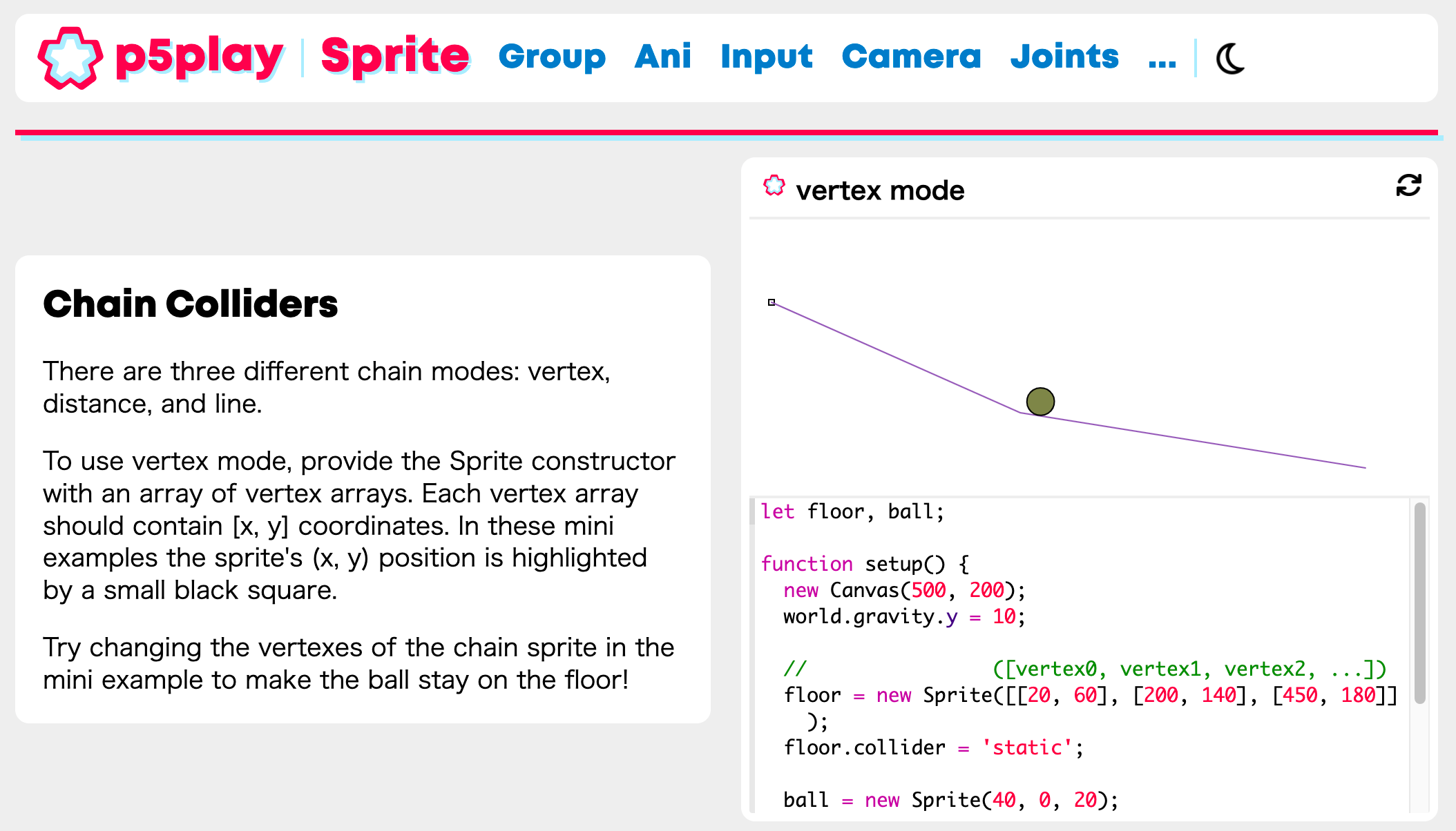 p5.js のライブラリ「p5play」について基本的な情報をピックアップして記載してみる #JavaScript - Qiita