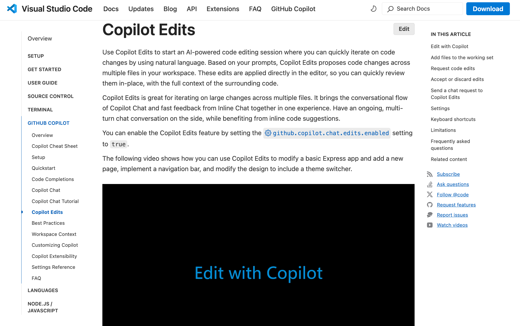 GitHub Copilot の「Copilot Edits」で直接の部分的なコード書きかえを行ってもらう（機能の有効化の話も）【GitHub dockyard】 #JavaScript ...