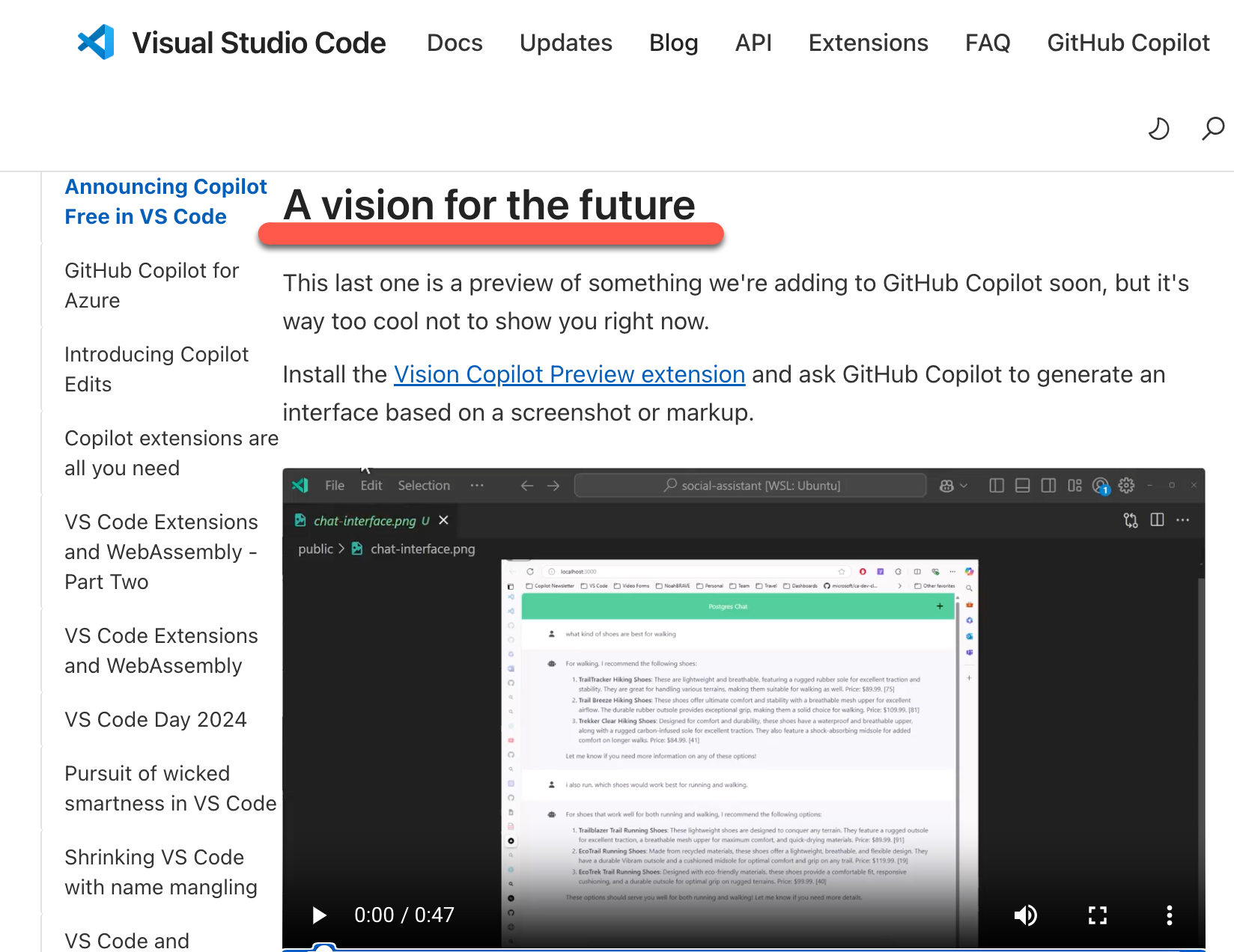 Microsoft製の VSCode拡張機能「Vision for Copilot Preview」で GitHub Copilot での画像入力を軽く試す【なんでもCopilot】 # ...