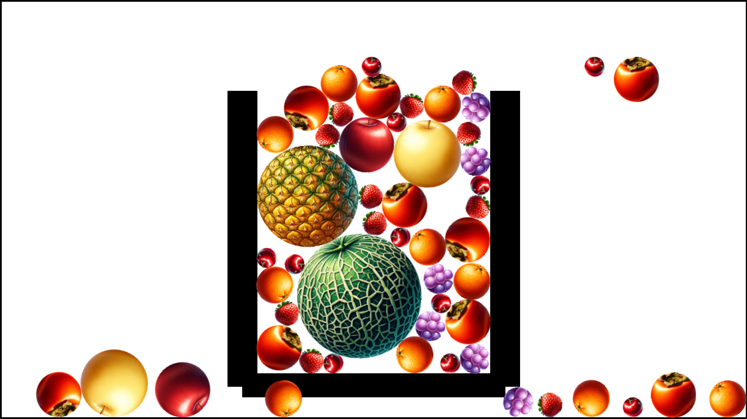 例のフルーツゲームっぽいものを作る #processing - Qiita