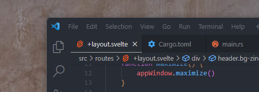 Tauri でフレームレスウィンドウのアプリケーションを作成する #TypeScript - Qiita