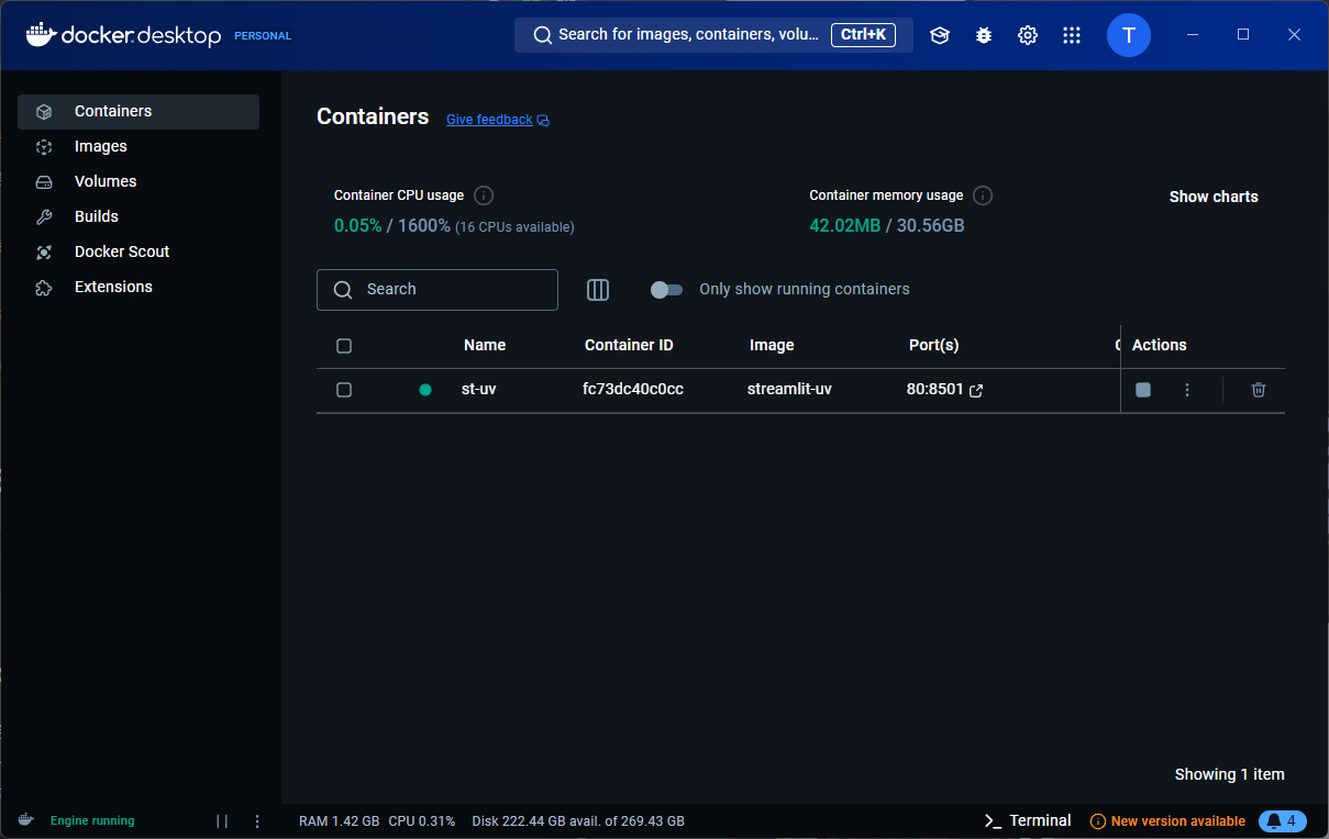 Streamlit on uv + Docker 開発スタック #Python - Qiita
