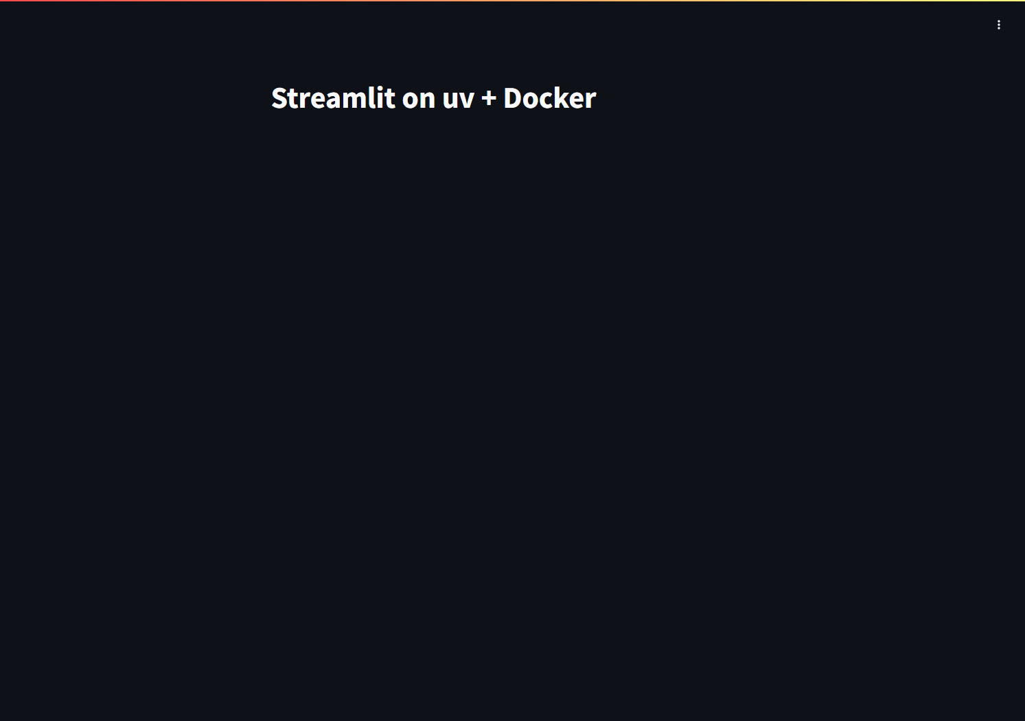 Streamlit on uv + Docker 開発スタック #Python - Qiita