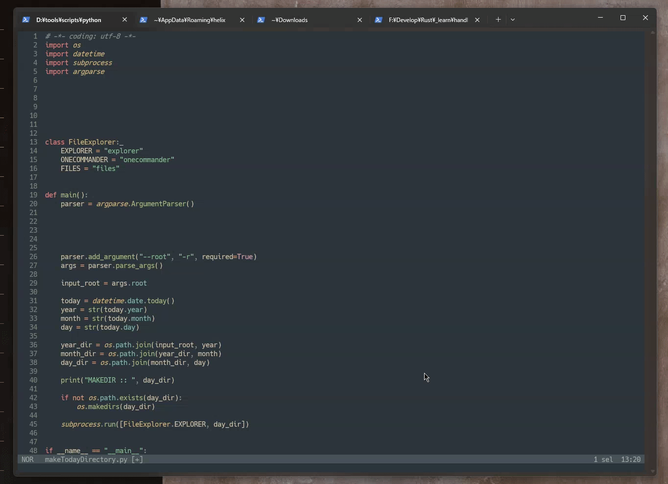 Helix Editor のカスタマイズ #Python - Qiita