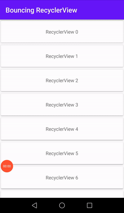 物理アニメーションでrecyclerviewにオーバースクロールアニメーションを実装してみる Android Qiita