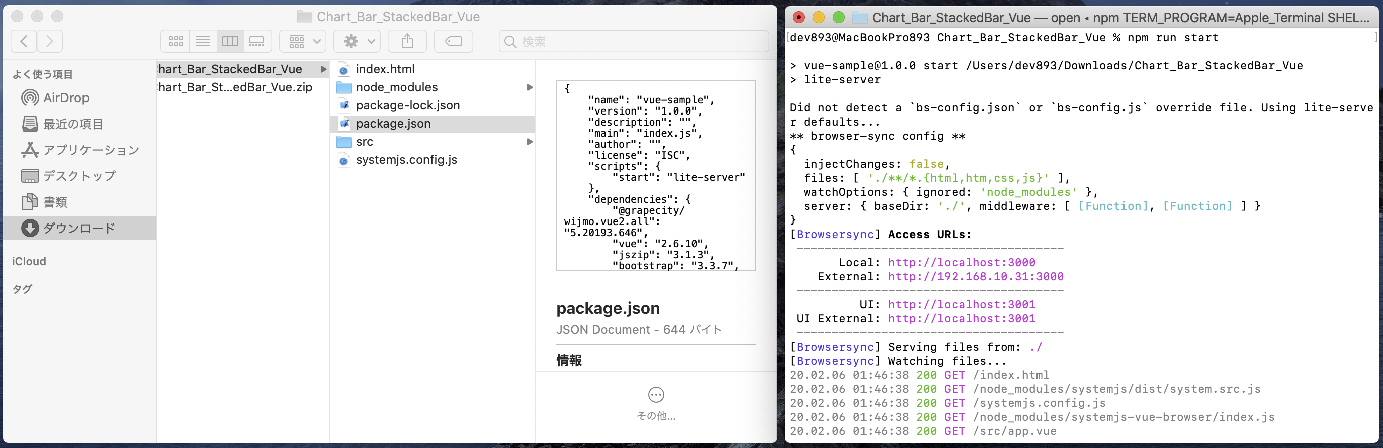 Wijmo(Vue.js版)のサンプルをローカルで動かす #npm - Qiita