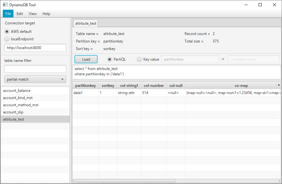 DynamoDBでPartiQLをjavaSDKで実行してみる。 #AWS - Qiita