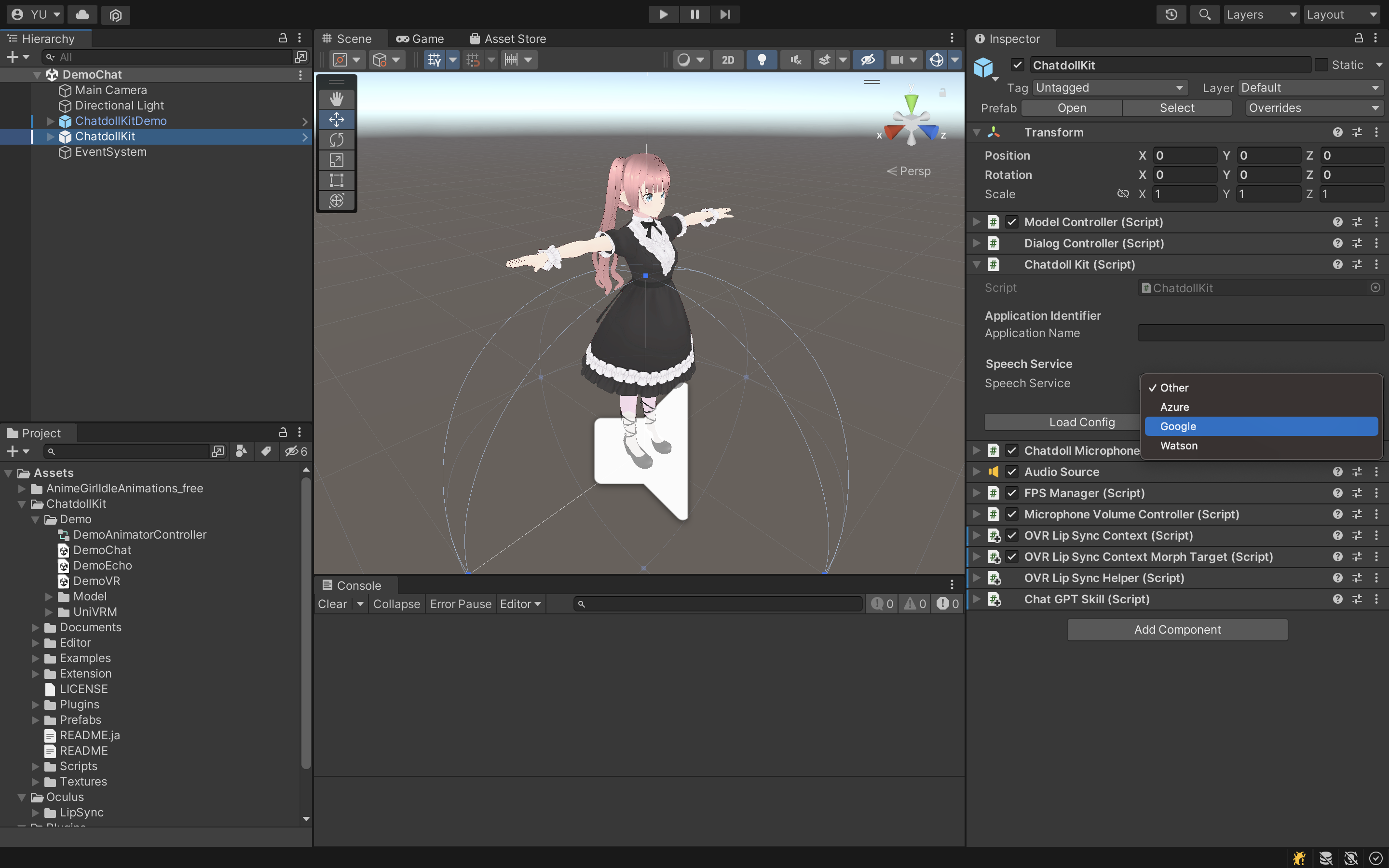 ChatGPT＋3Dモデルの音声対話エージェントを15分で開発する方法⚡️ #Unity - Qiita