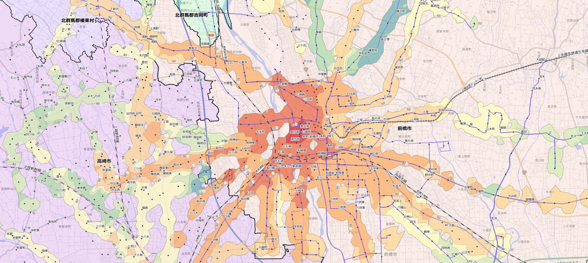 GTFSデータとOpenTripPlannerを使って公共交通による到達圏解析を行う #オープンデータ - Qiita