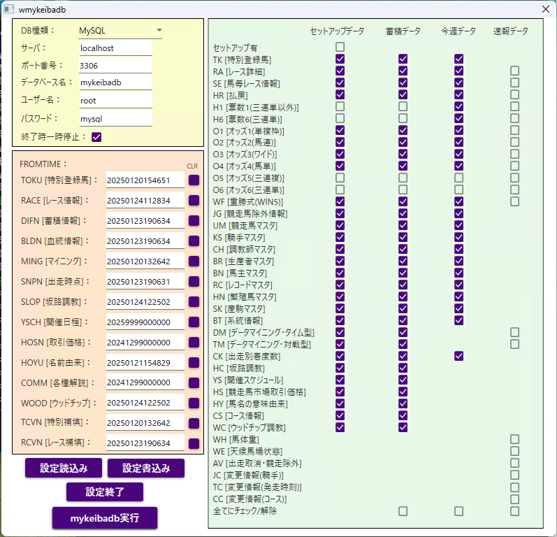 JRA-VANのレース情報をMySQLに取り込んで使う #競馬 - Qiita
