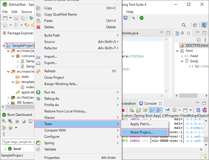 【初心者向け】Spring Tool Suite から GitHub に Push する手順（Windows） #spring - Qiita