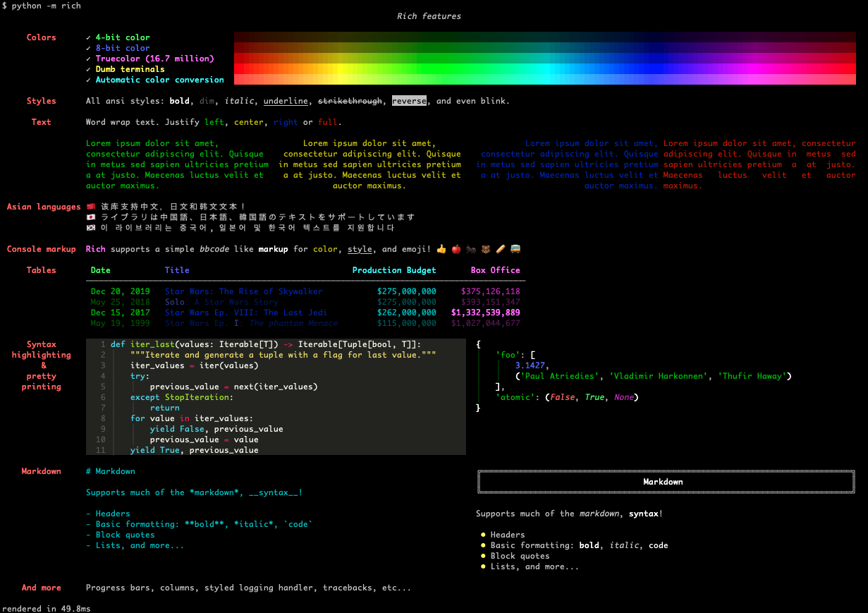 PythonでターミナルをRichにする #Terminal - Qiita