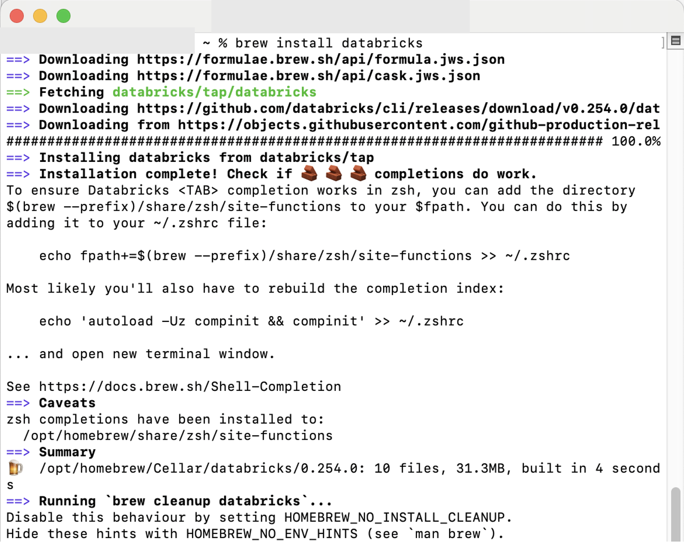 DatabricksのCLIをインストールしてプロファイルを構成してみた(Mac OS) #CICD - Qiita