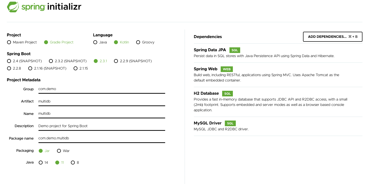 [Kotlin + Spring Boot]複数DB使用する方法とテスト時にDBを切り分ける方法 #MySQL - Qiita