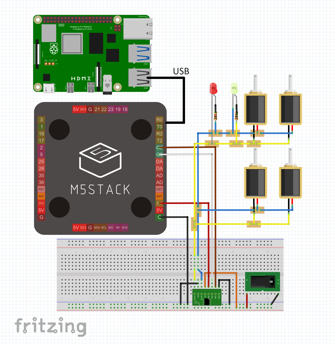 秋月AE-TB67H450とM5Stack(Basic)とRaspberry Piを使った電磁石の制御 #RaspberryPi - Qiita