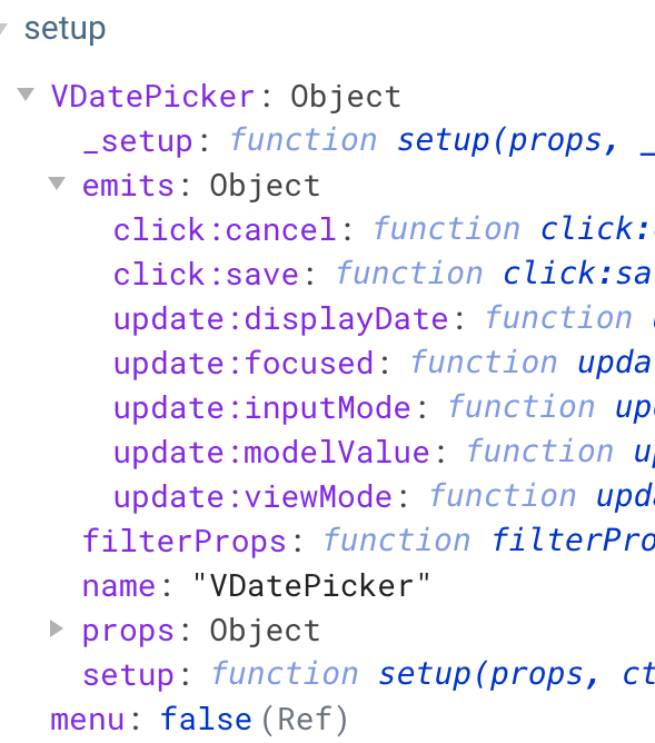 Vuetify3のv Date Pickerに標準搭載されているボタンに関数を仕込み、表示非表示を切り替える方法 Vue3 Qiita