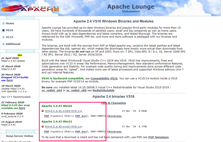 Apache 2.4 のダウンロードとインストール - Windows11 #Apache - Qiita