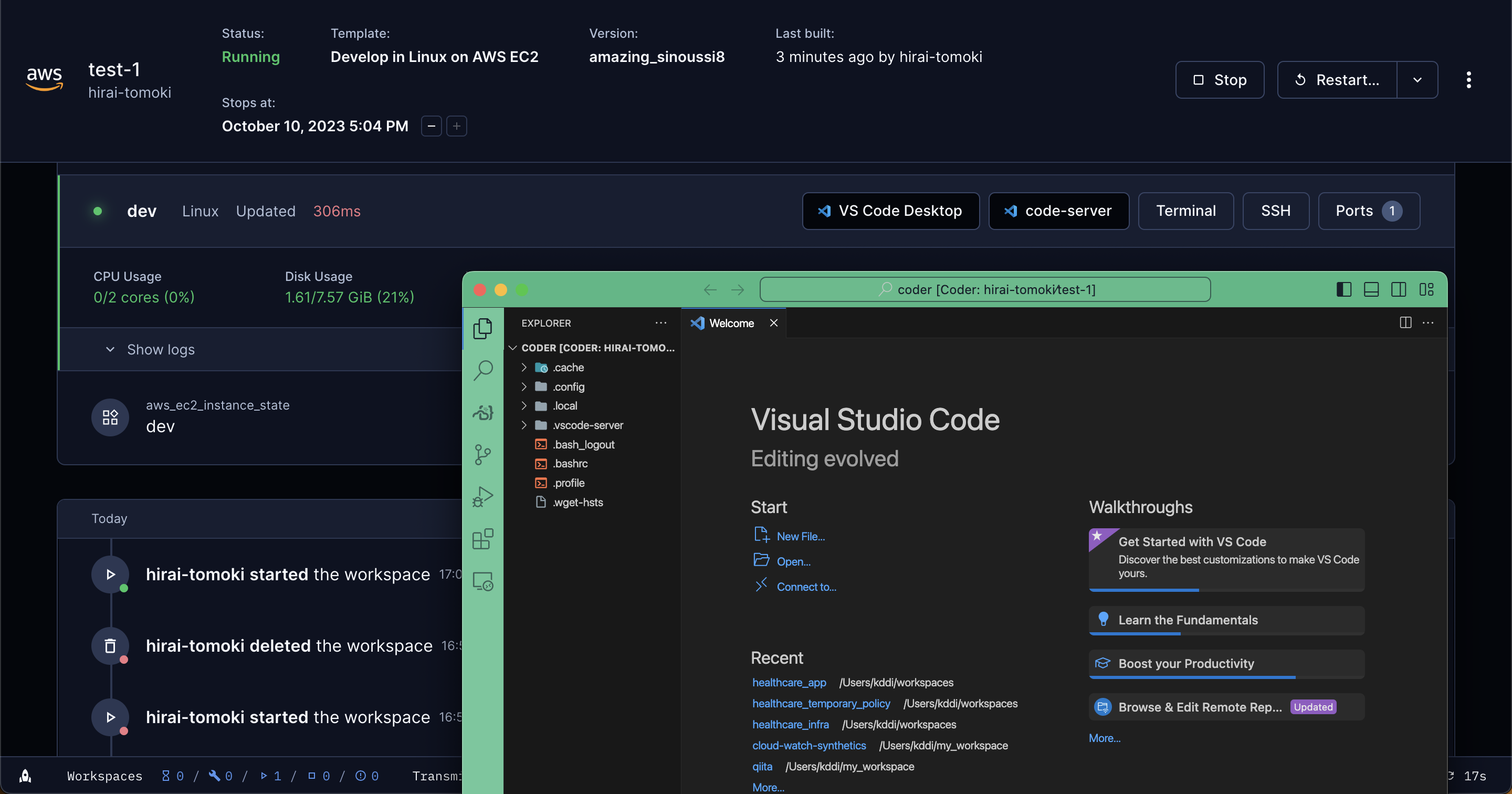 AWS上にVSCode対応の開発環境を簡単に構築できるOSSのCoderがすごい！ #Cloud - Qiita