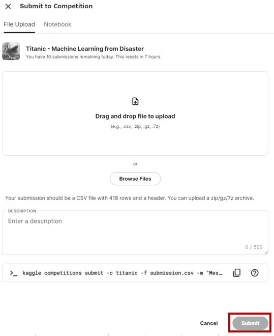 【Python】初学者がハンズオンでKaggleへ挑戦した #Python - Qiita