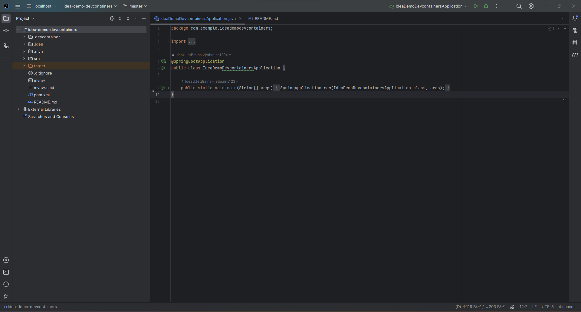 Intellijでdevcontainerを使ってみる Docker Qiita