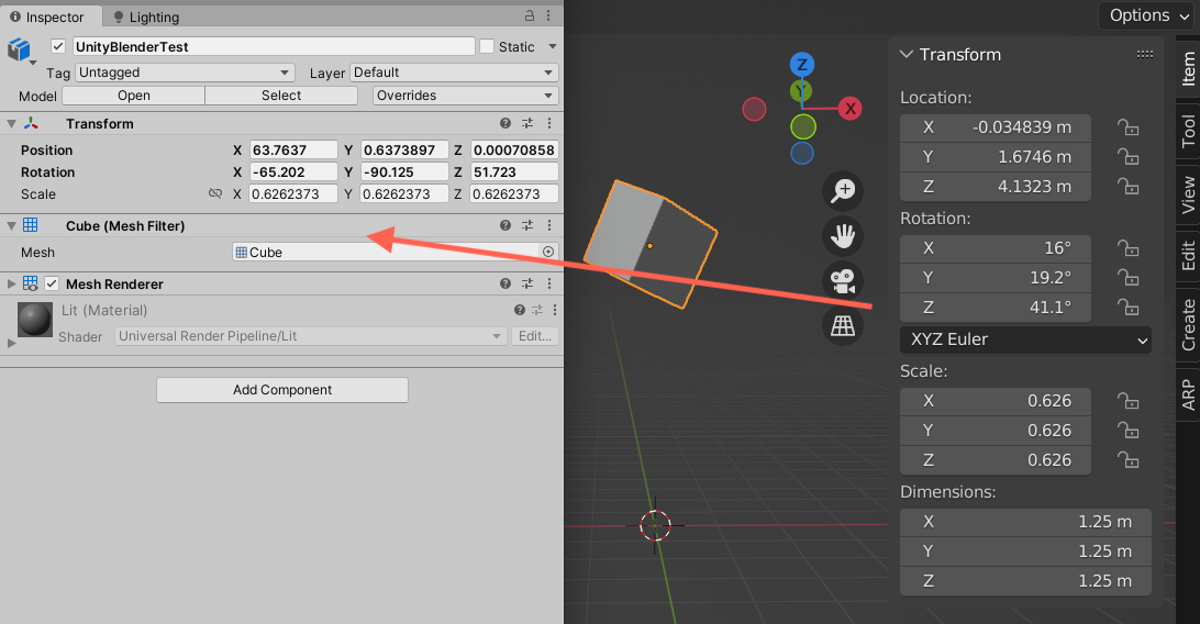 BlenderからUnityへエクスポートする時の回転軸について #Unity - Qiita