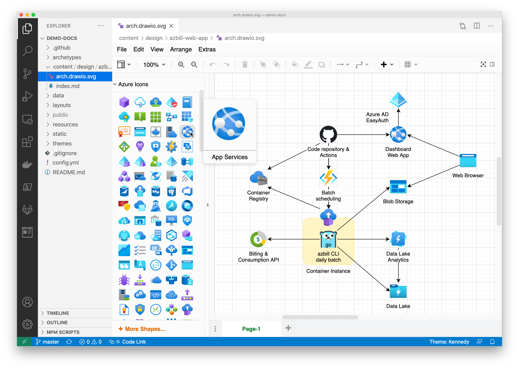 最新の Azure アイコンを svg2mxlibrary で変換して diagrams.net (draw.io) で使用する ...