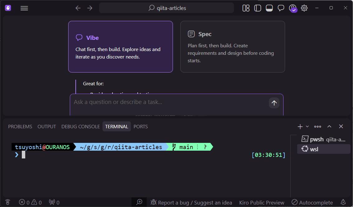 AWSのAIコーディングエージェントIDE「Kiro」をWSL2から起動する設定 #AWS - Qiita