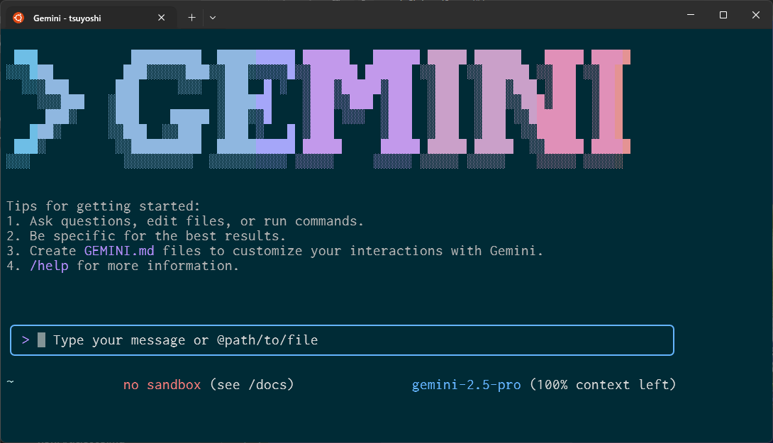 Gemini CLI を Google Workspace アカウントで使う #GeminiCLI - Qiita