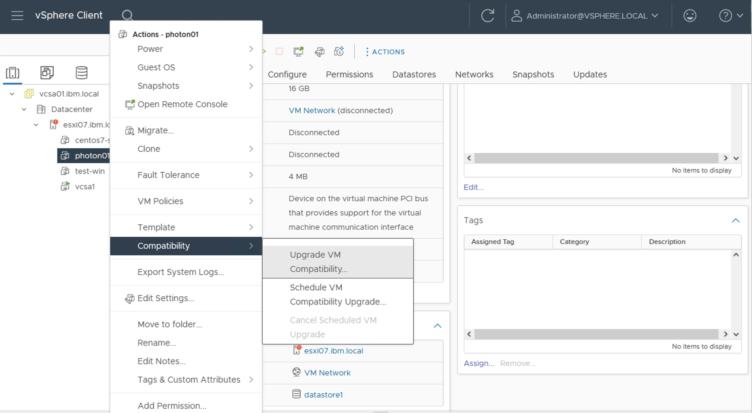 ESXi上に最新のVMware photon OSを手軽に構成する方法 #ibmcloud - Qiita