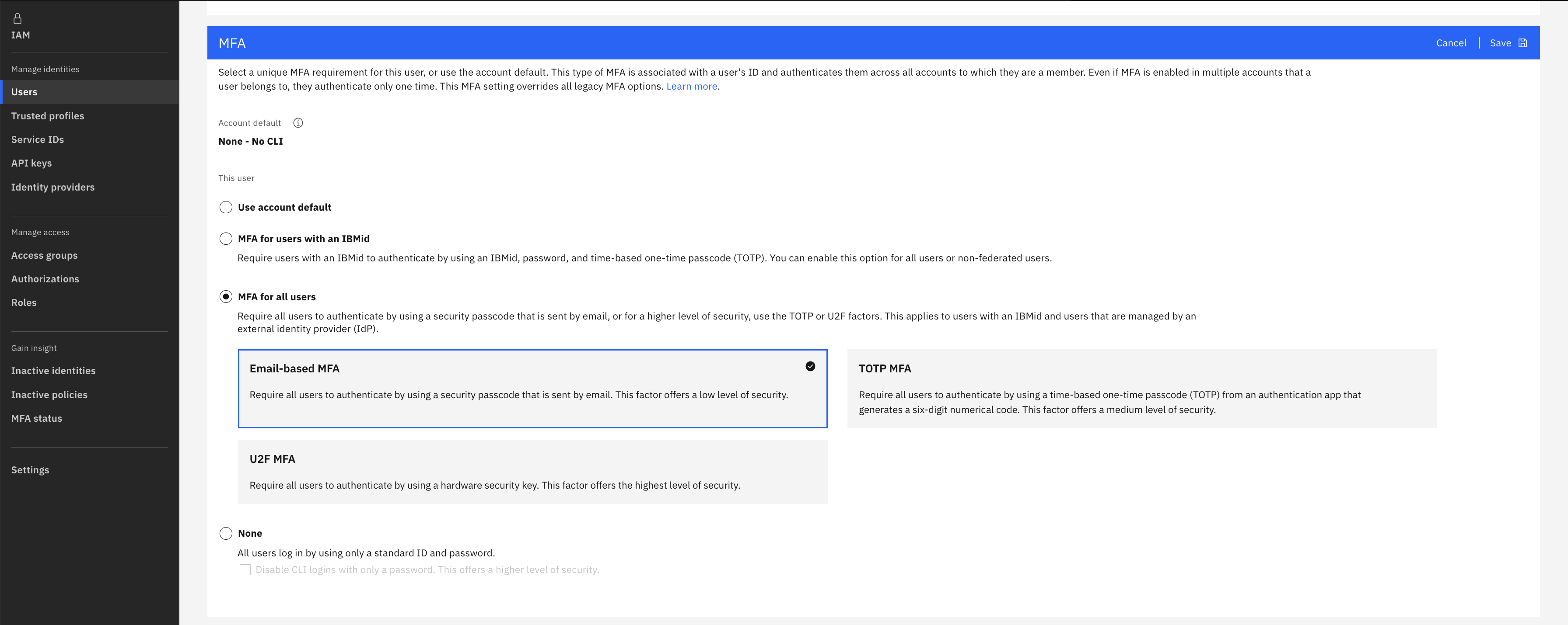 IBM cloud: MFAのセットアップ方法とCLIへの影響 #ibmcloud - Qiita