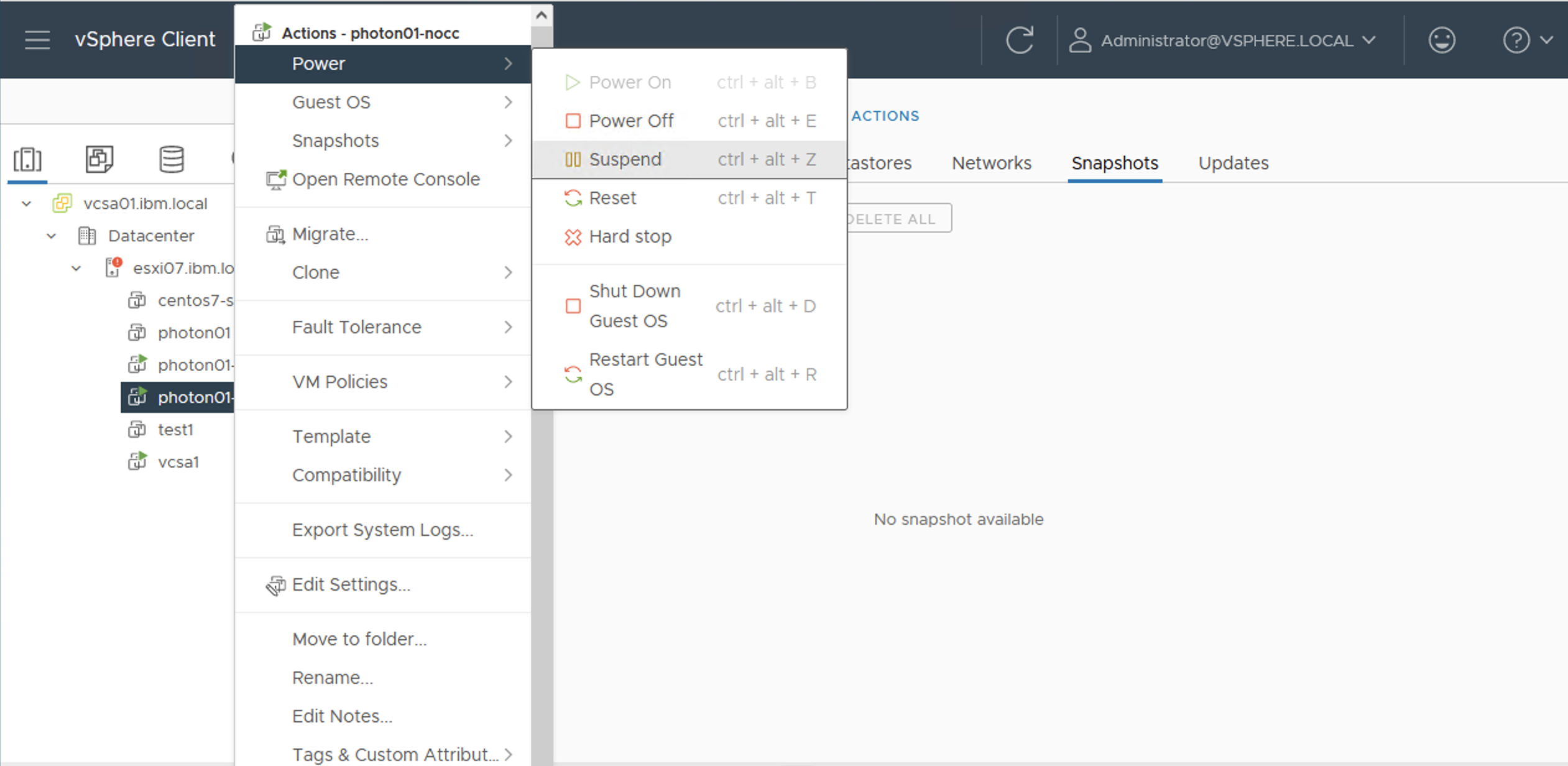 vSphere(ESXi)でGuest OSのメモリダンプを取得する方法 #ibmcloud - Qiita
