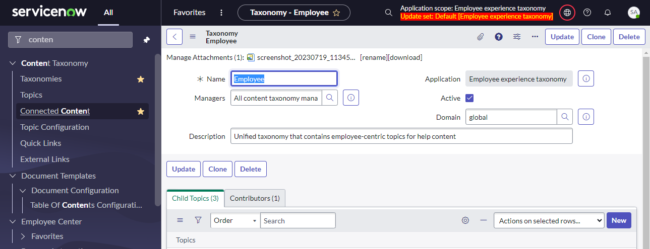 [Servicenow][Employee Center] topicsとcontentの紐づけ #ServiceNow - Qiita