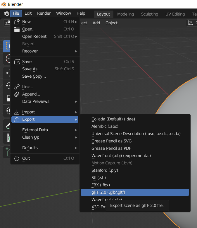 BlenderでGLB形式のモデルを読み込み、スケールを変更すーる #3D - Qiita