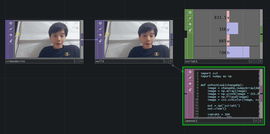 TouchDesignerでOpenCVをはじめーる（Windows10、Python3.7、OpenCV4.0） #DeepLearning - Qiita